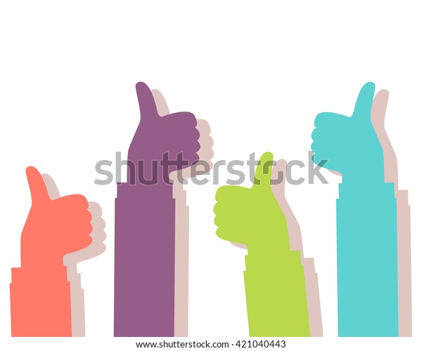 Many Thumbs Feedback Social Network Concept Stock Vector (Royalty Free ...