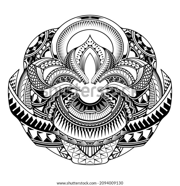 Maori Circle Tattoo Shape Tribal Tattoo Stock Vector (Royalty Free ...