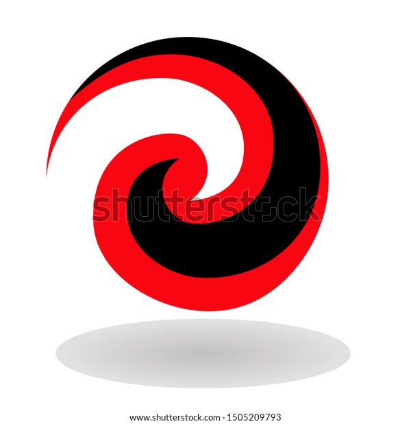 Maori Koru Red Black Shadow New Stock Vector (Royalty Free) 1505209793 ...