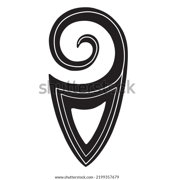 Das Maori Koru Symbol einzeln auf: Stock-Vektorgrafik (Lizenzfrei ...