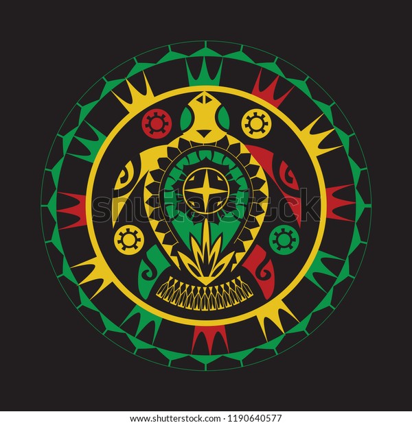 Maori Reggae Sun Ornament Vector Stock Vector (Royalty Free) 1190640577 ...