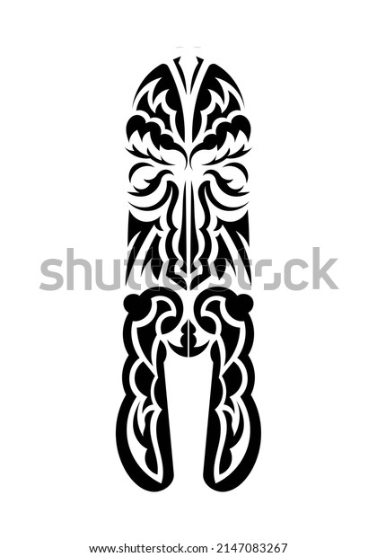 Maori Style Face Tattoo Patterns Isolated: เวกเตอร์สต็อก (ปลอดค่า ...