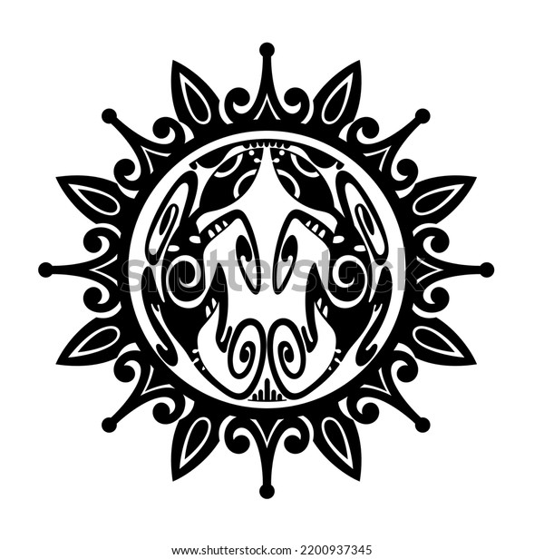 Maori Style Tattoo Shaped Lizard 库存矢量图（免版税）2200937345 | Shutterstock
