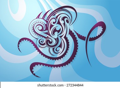 Maori Tattoo Octopus Stock Vector (Royalty Free) 272344844 | Shutterstock
