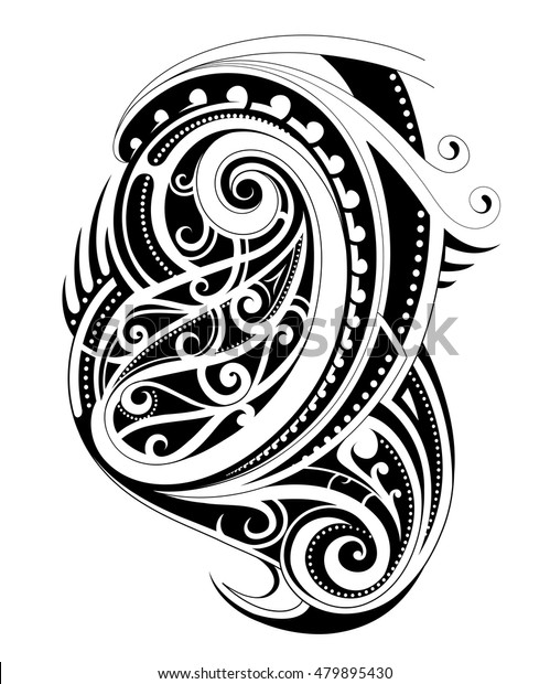 Maori Tribal Design Stock Vector (Royalty Free) 479895430