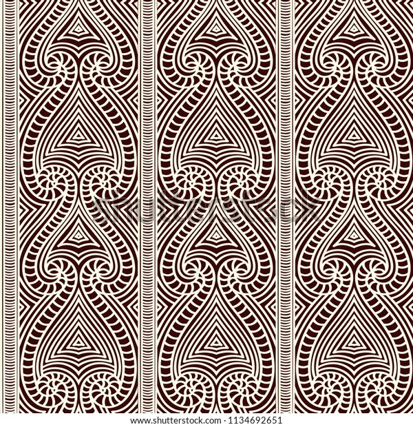 Maori Tribal Pattern Vector Seamless African: เวกเตอร์สต็อก (ปลอดค่า ...