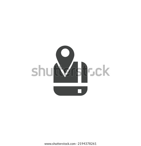 Map Address Icon Black White Vector Stock Vector (Royalty Free ...