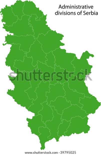 Map Administrative Divisions Republic Serbia Stock Vector (Royalty Free ...