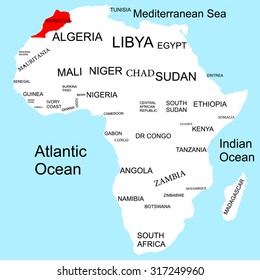 Map Africa Morocco Stock Vector (Royalty Free) 317249960 | Shutterstock