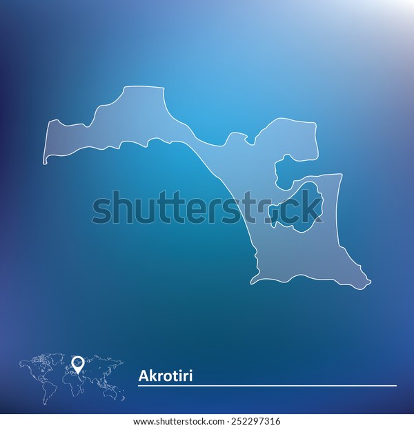 Map Akrotiri Vector Illustration Stock Vector (Royalty Free) 252297316 ...