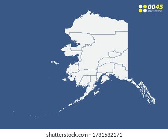 Vector Blue Map Alaska Stock Vector (Royalty Free) 1678102447