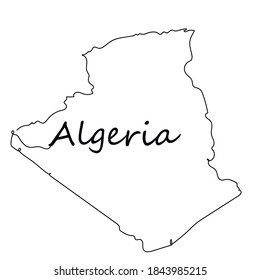 Map Algeria One Line Drawing Vector Stock Vector (Royalty Free ...