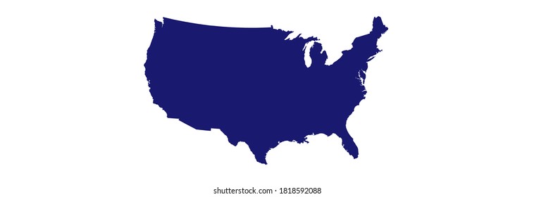 Map America Blue On White Background Stock Vector (Royalty Free ...