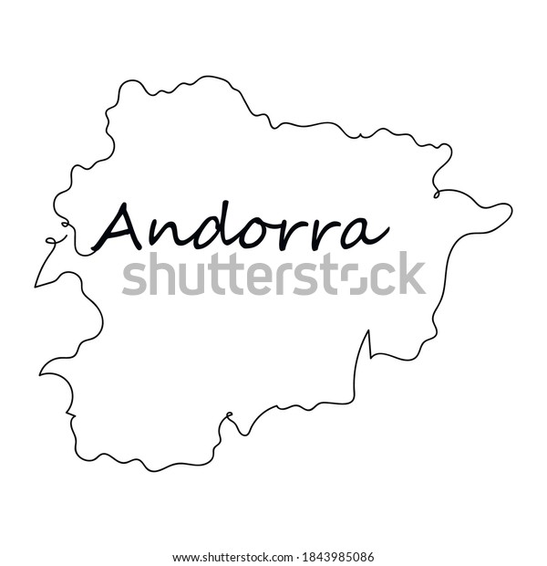 Map Andorra One Line Drawing Vector Stock Vector (Royalty Free ...