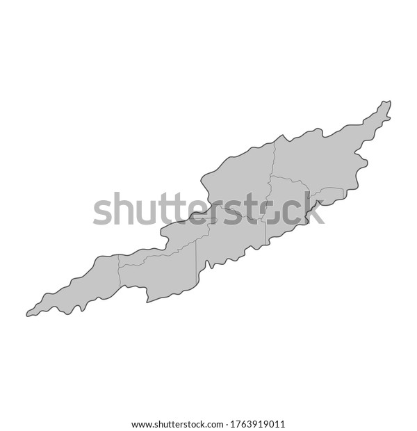 Map Anguilla Divided Regions Outline Map: เวกเตอร์สต็อก (ปลอดค่า ...