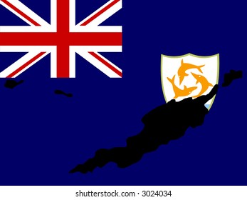 Map Anguilla Their Flag Illustration Stock Vector (Royalty Free ...