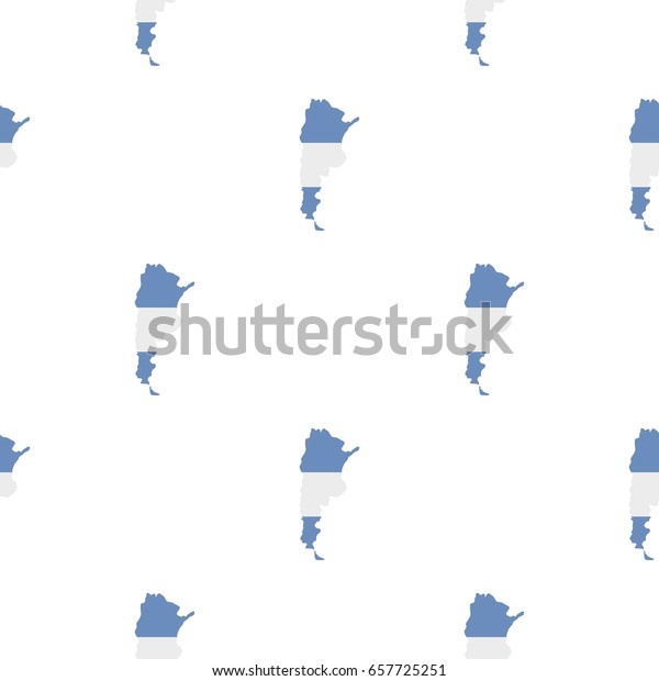 Map Argentina Argentinian Flag Colors Pattern Stock Vector (Royalty ...