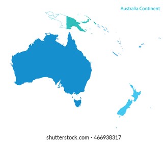Map Australia Oceania Continent Stock Vector (Royalty Free) 466938317 ...