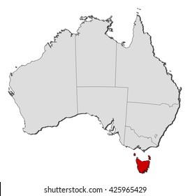 Continuous Line Drawing Map Australia 스톡 벡터(로열티 프리) 786867970 ...