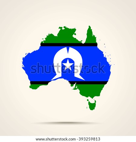 Map Australia Australia Torres Strait Islanders Stock Vector (Royalty ...