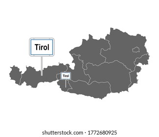 436 Tirol map Images, Stock Photos & Vectors | Shutterstock