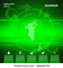 Map Bahrainabstract Green Background Pixel Vector: Vector có sẵn (miễn ...