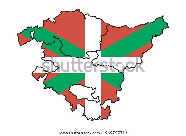 Map Basque Country Euskadi Provinces Donostia: vector de stock (libre ...