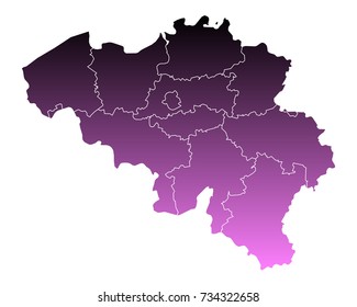 Transparent Vector Map Belgium Stock Vector (Royalty Free) 1717803061