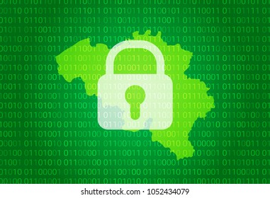 Map Belgium Vector Illustration Lock Binary Stock Vector (Royalty Free ...