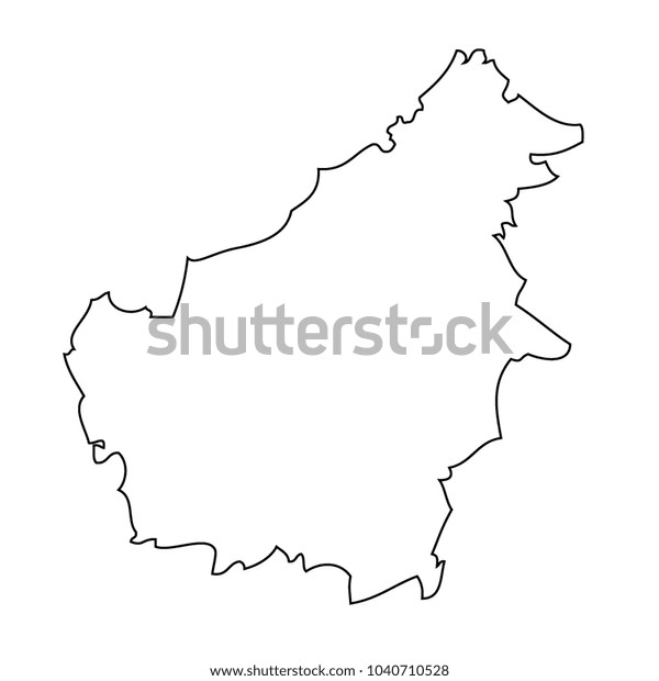 Vektor Stok Map Black Outline Borneo Island (Tanpa Royalti) 1040710528 ...