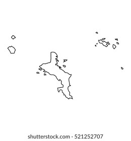Map Black Outline Seychelles Stock Vector (Royalty Free) 521252707