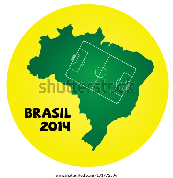 Map Brazil Soccer Field Across On: เวกเตอร์สต็อก (ปลอดค่าลิขสิทธิ์ ...