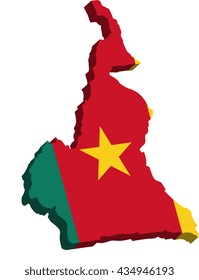 Map Cameroun 3d On White Background Stock Vector (Royalty Free ...