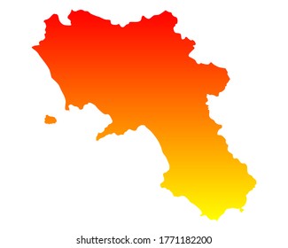 Map Campania Vector Illustration Stock Vector (Royalty Free) 1771182200 | Shutterstock