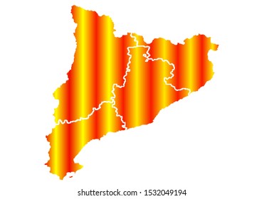 Map Catalonia Colors Flag Stock Vector (Royalty Free) 1532049194
