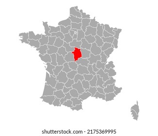 Map Cher France On White Stock Vector (Royalty Free) 2175369995 ...