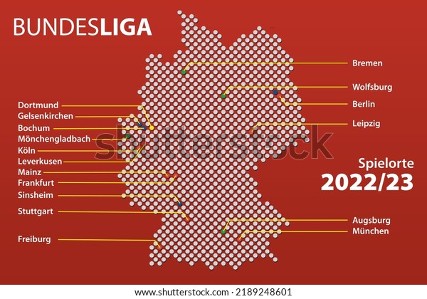 Map Cities Germany Teams First German: เวกเตอร์สต็อก (ปลอดค่าลิขสิทธิ์ ...