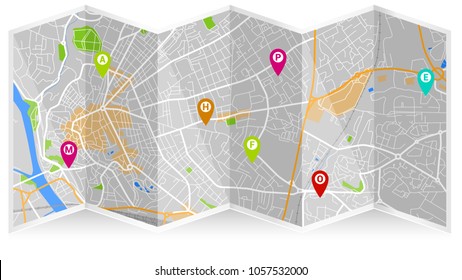 City Map Stock Vector (Royalty Free) 719449231 | Shutterstock