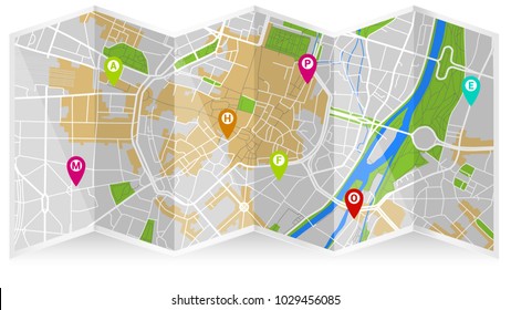 City Map Stock Vector (Royalty Free) 719449231 | Shutterstock