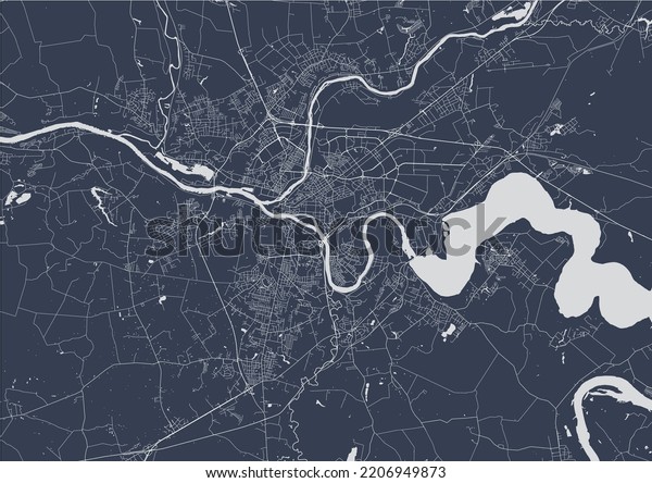Map City Kaunas Lithuania Stock Vector (Royalty Free) 2206949873 ...