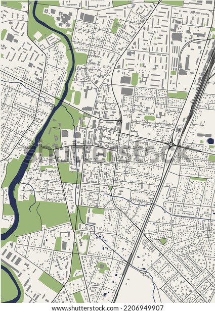 Map City Marijampole Lithuania Stock Vector (Royalty Free) 2206949907 ...