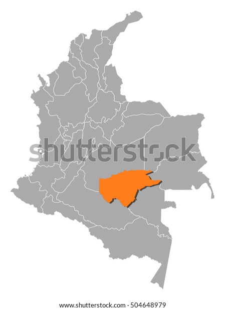Map Colombia Guaviare Stock Vector (Royalty Free) 504648979 | Shutterstock