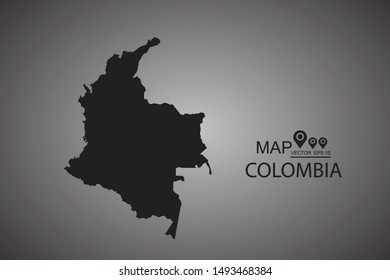 Map Columbia Vector Illustration Eps 10 Stock Vector (Royalty Free ...
