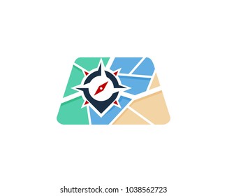 Map Compass Icon Logo Design Element Stock Vector (Royalty Free ...