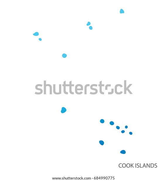 Map Cook Islands Stock Vector (Royalty Free) 684990775 | Shutterstock