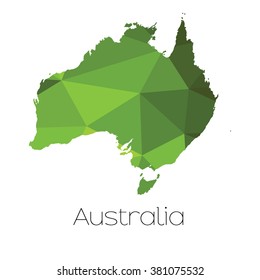 Map Country Australia Stock Vector (Royalty Free) 381075532 | Shutterstock