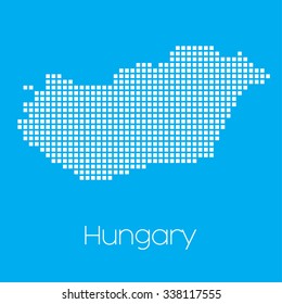 Map Hungary Pixel Vector Stock Vector (Royalty Free) 407518915