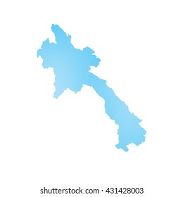 Illustrated Country Shape Laos Stock Illustration 483615676 | Shutterstock