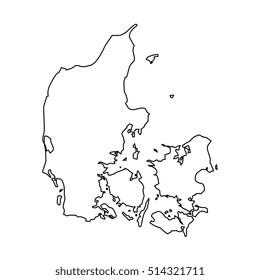 6,008 Denmark map outline Images, Stock Photos & Vectors | Shutterstock