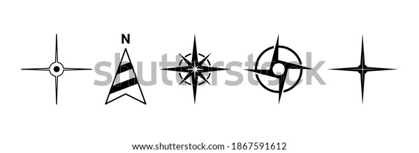 Map Direction Symbol North Arrows Vector Stock Vector (Royalty Free) 1867591612 | Shutterstock